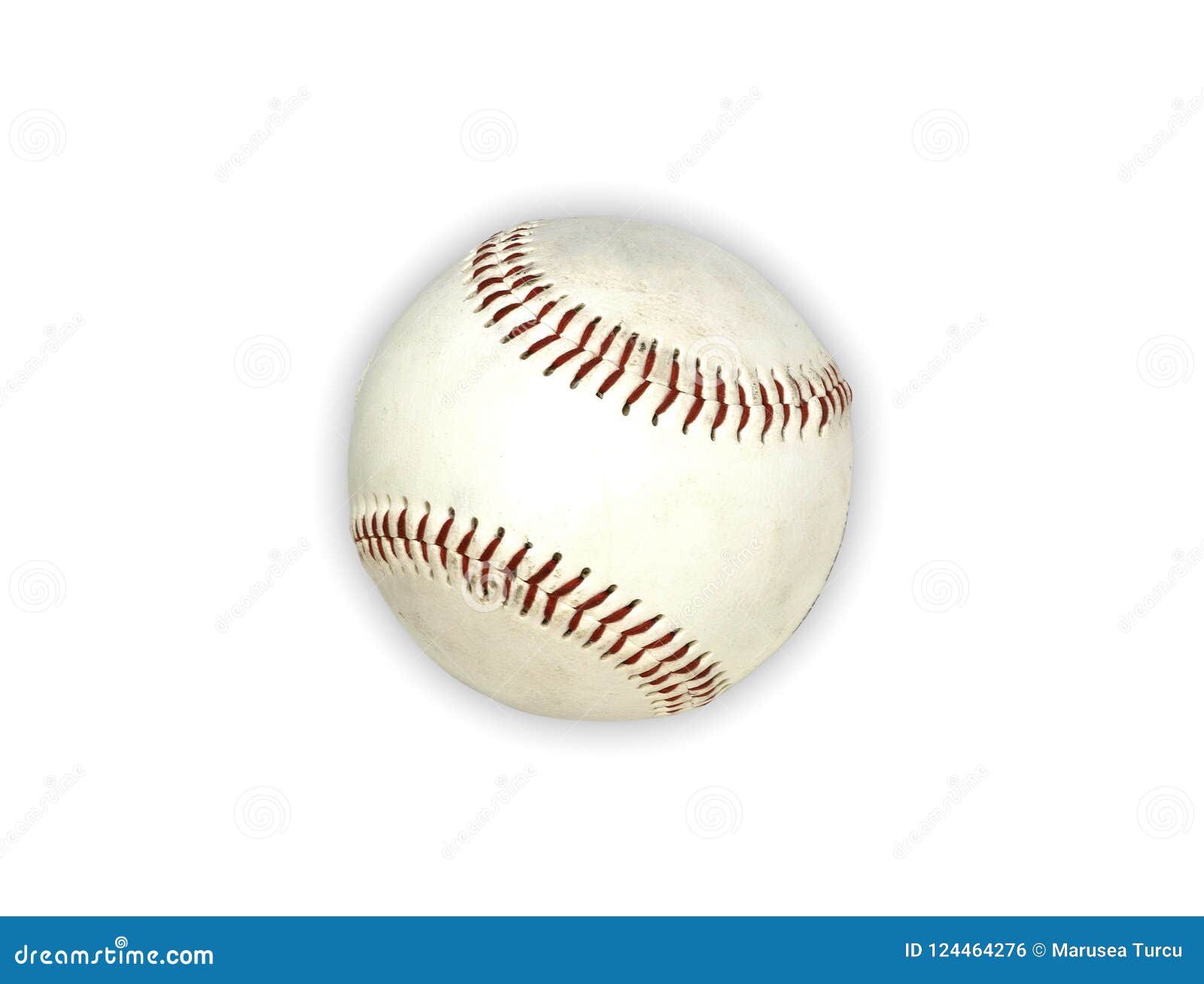 Baseball isolated on white stock photo. Image of play - 124464276