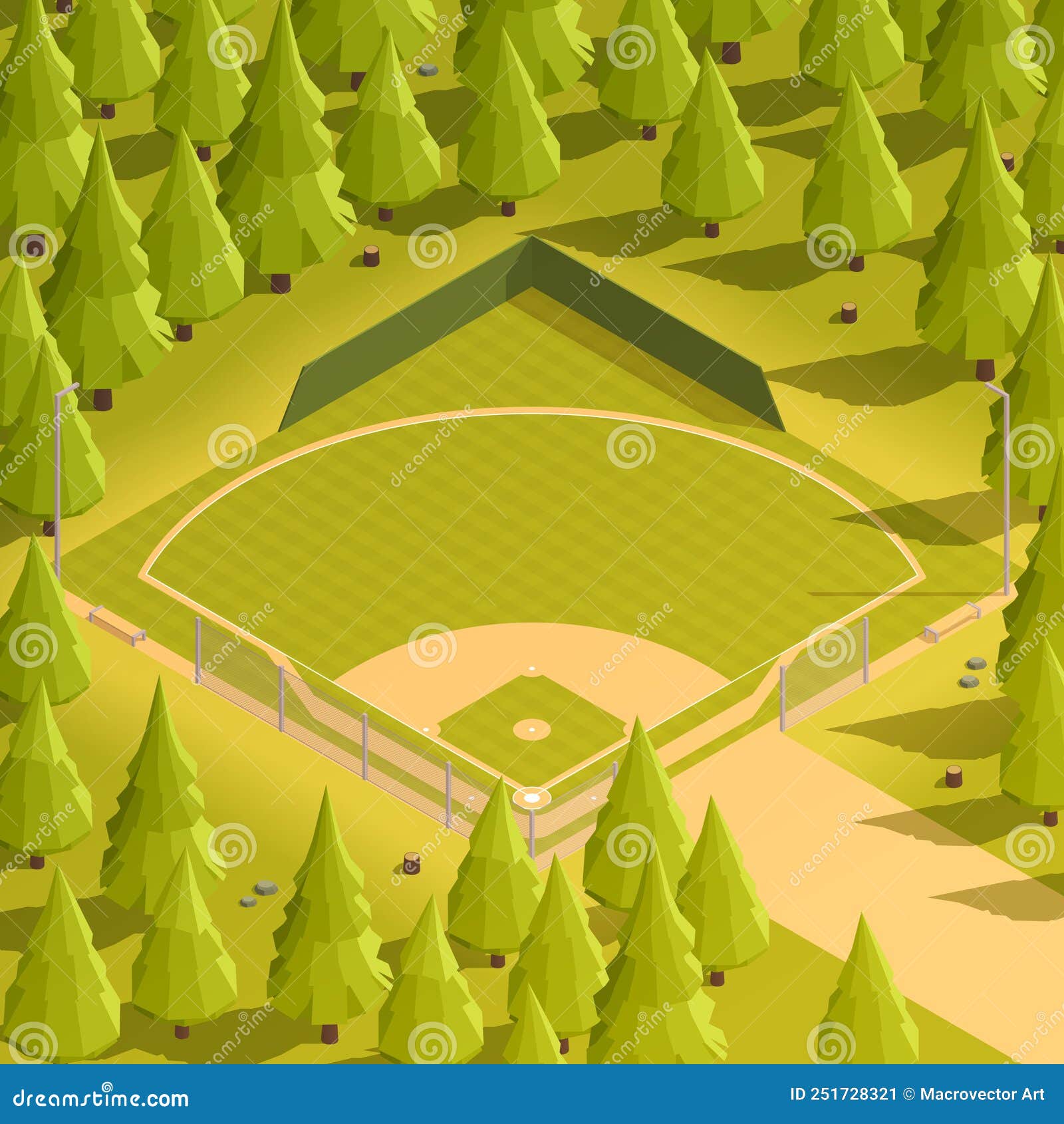 Baseball Isometric Composition Stock Vector - Illustration of field ...
