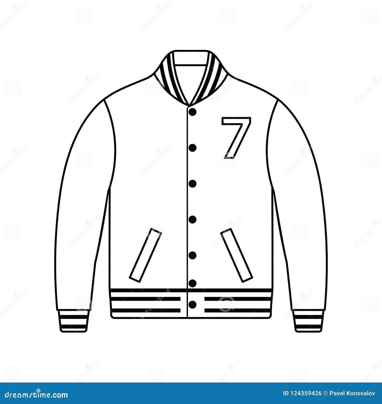 Baseball jacket icon stock vector. Illustration of baseball - 124359426