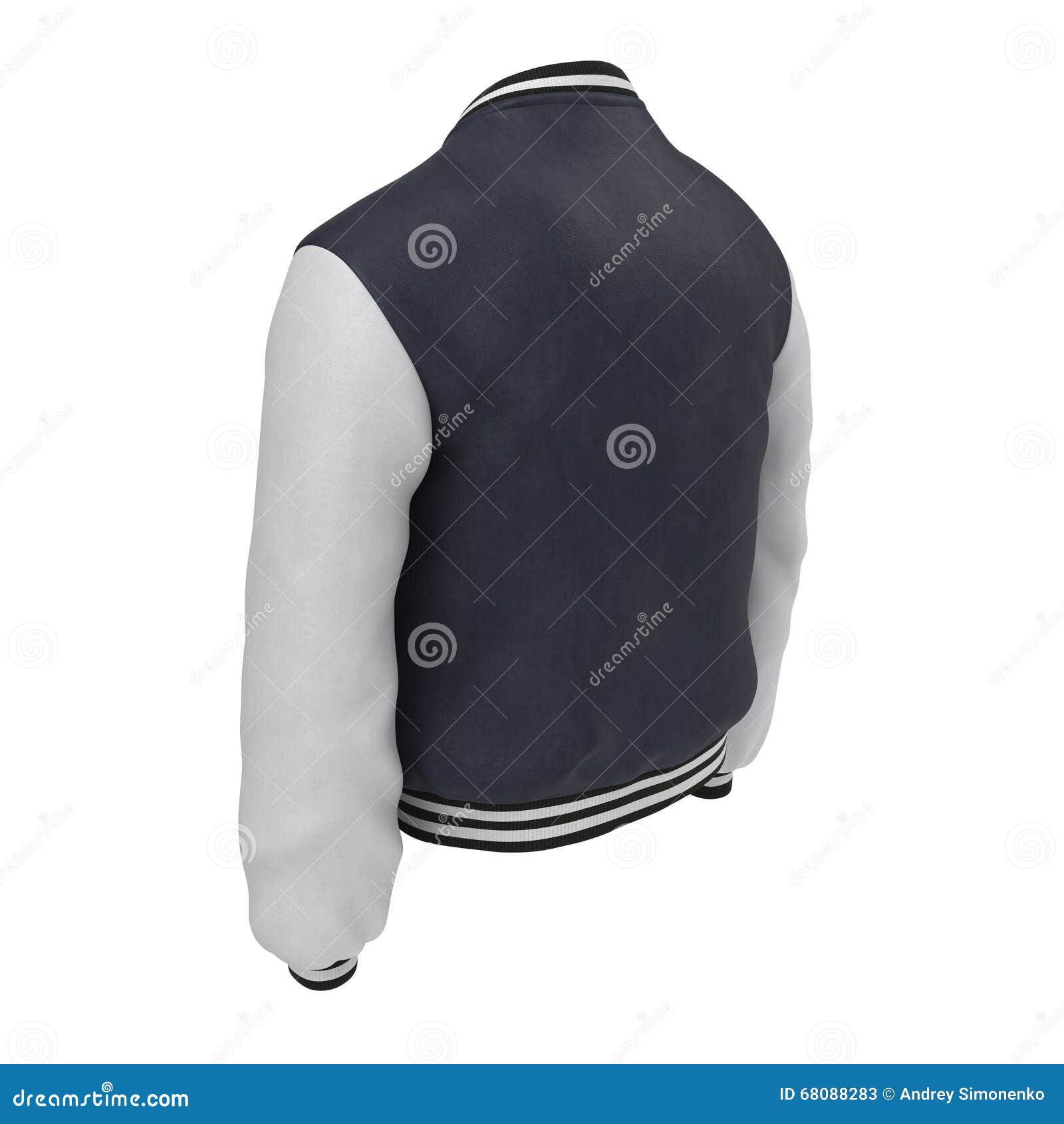 Baseball Jacket on White Background Stock Illustration - Illustration ...