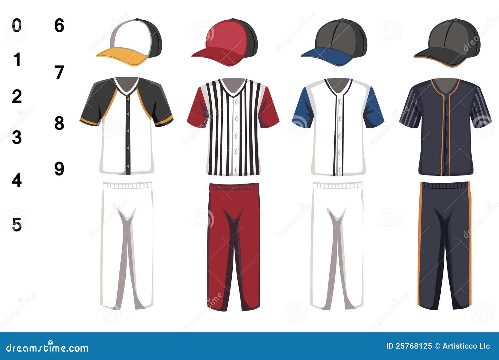 Baseball jersey stock vector. Illustration of athletic - 25768125