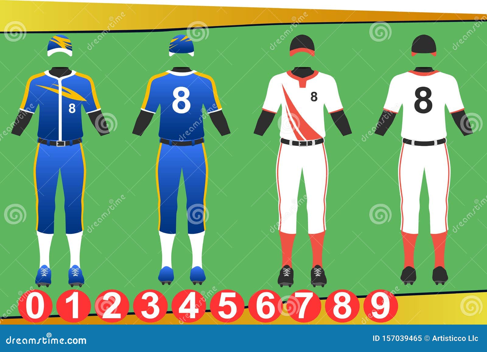 Baseball Jersey Design Illustration Stock Vector - Illustration of team ...