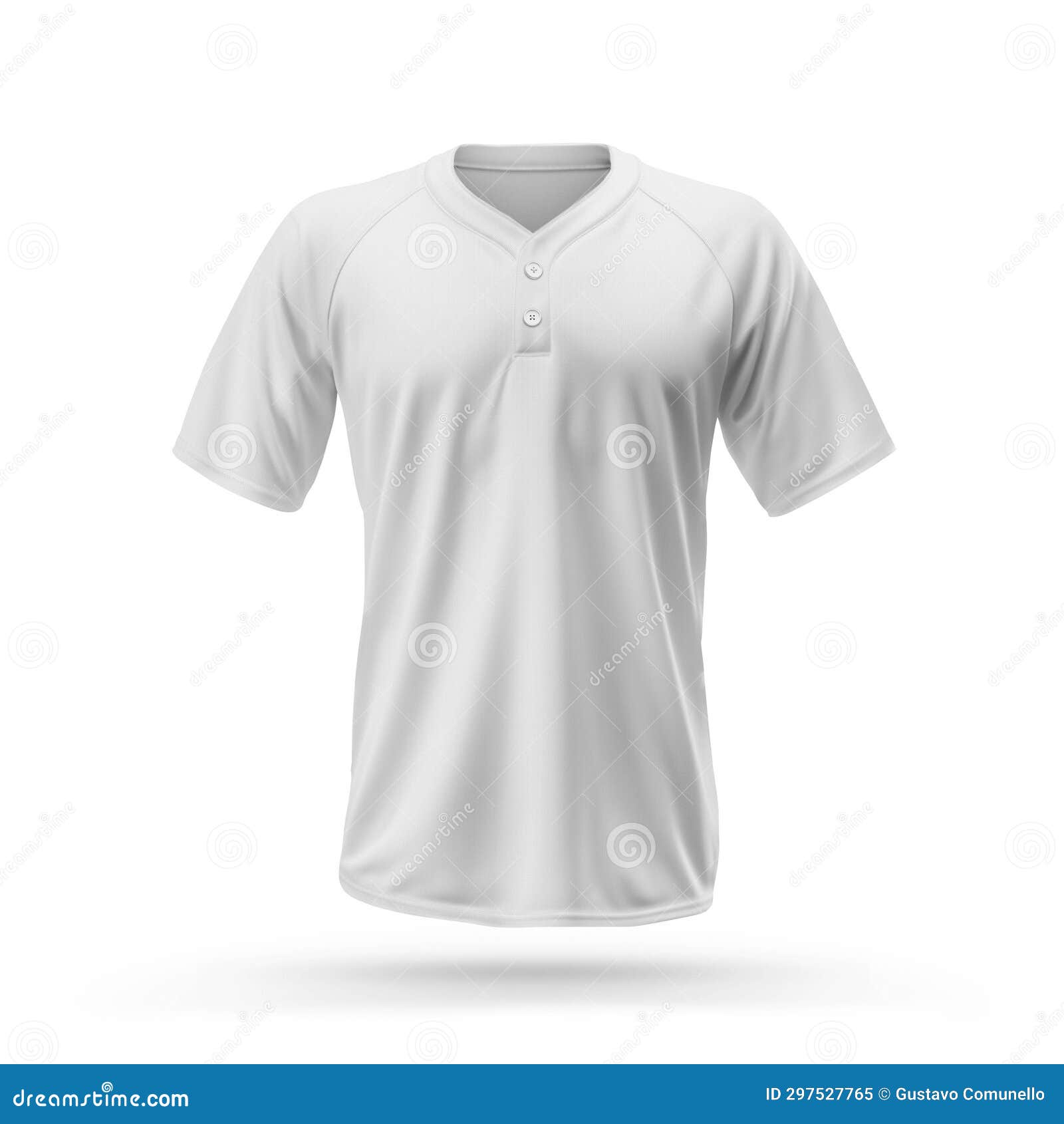 Baseball Jersey Front View on White Background Stock Illustration ...