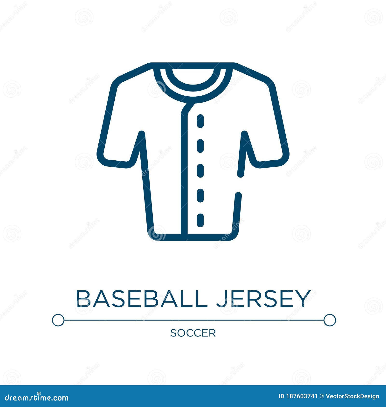 Baseball Jersey Icon. Linear Vector Illustration from Baseball ...