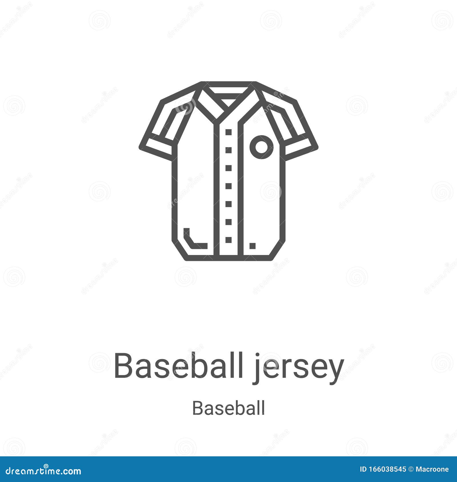 Baseball Jersey Icon Vector from Baseball Collection. Thin Line ...