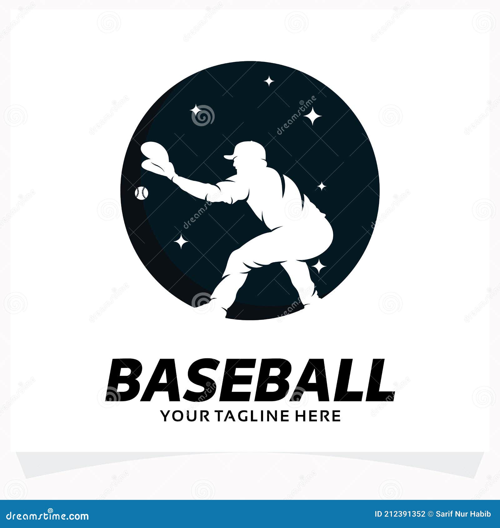 Baseball Logo Design Template Stock Vector - Illustration of logotype ...