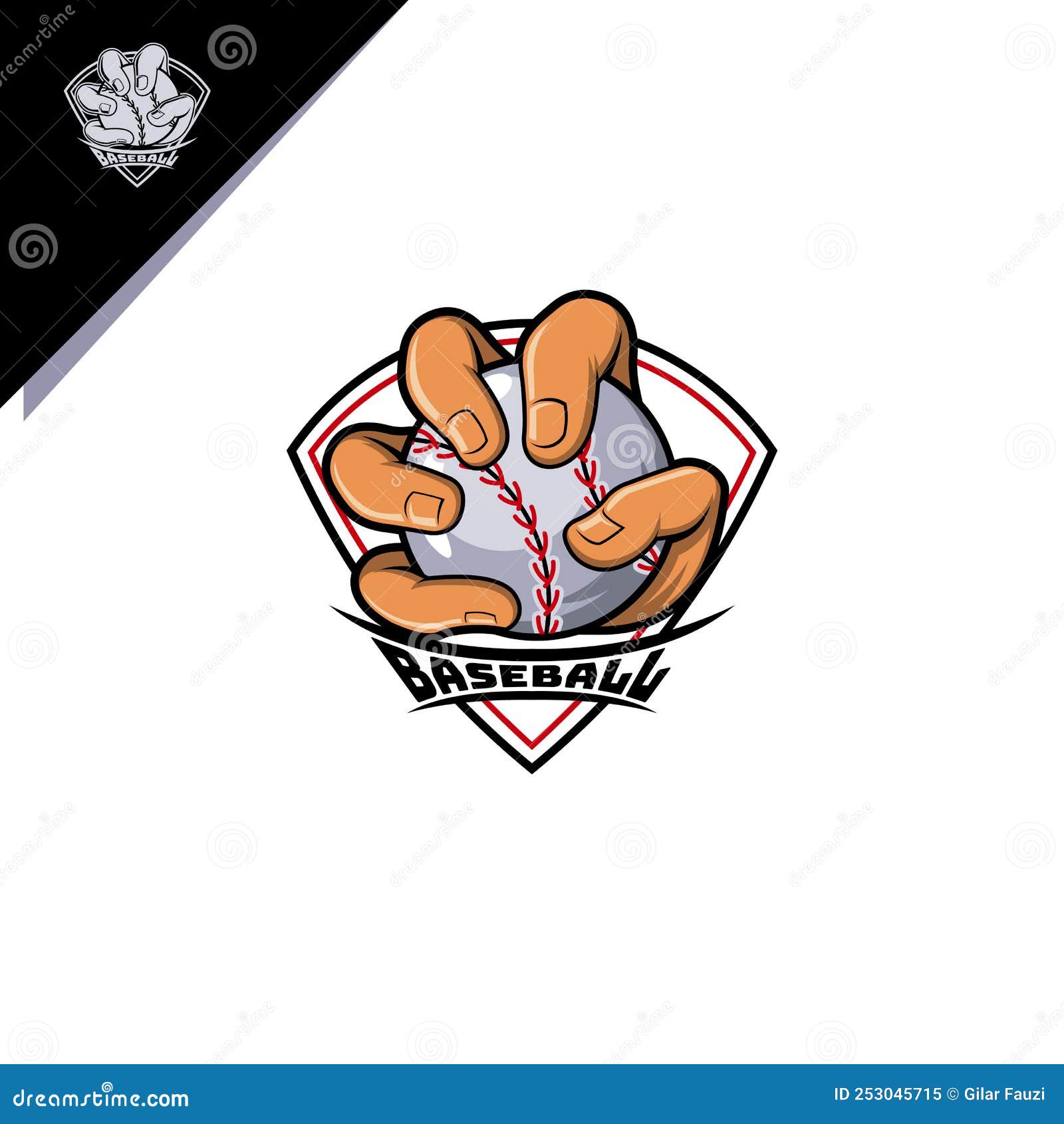 Baseball logo emblem stock vector. Illustration of icon - 253045715