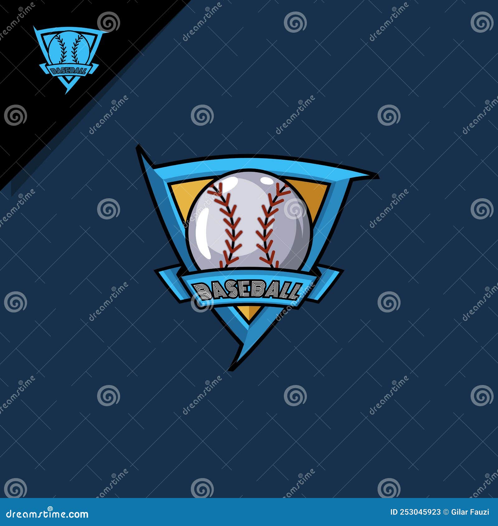 Baseball logo emblem stock vector. Illustration of ball - 253045923
