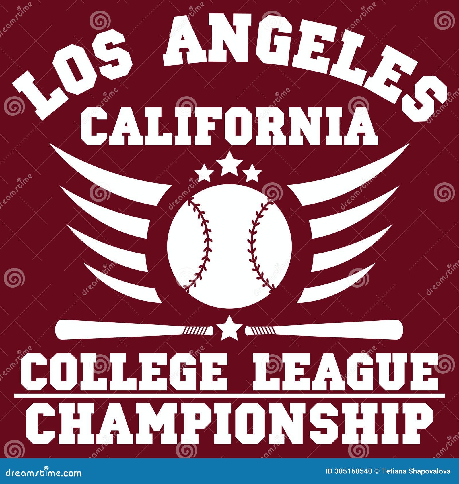 Baseball Logo - Graphics for T-shirt. Vector Stock Illustration ...