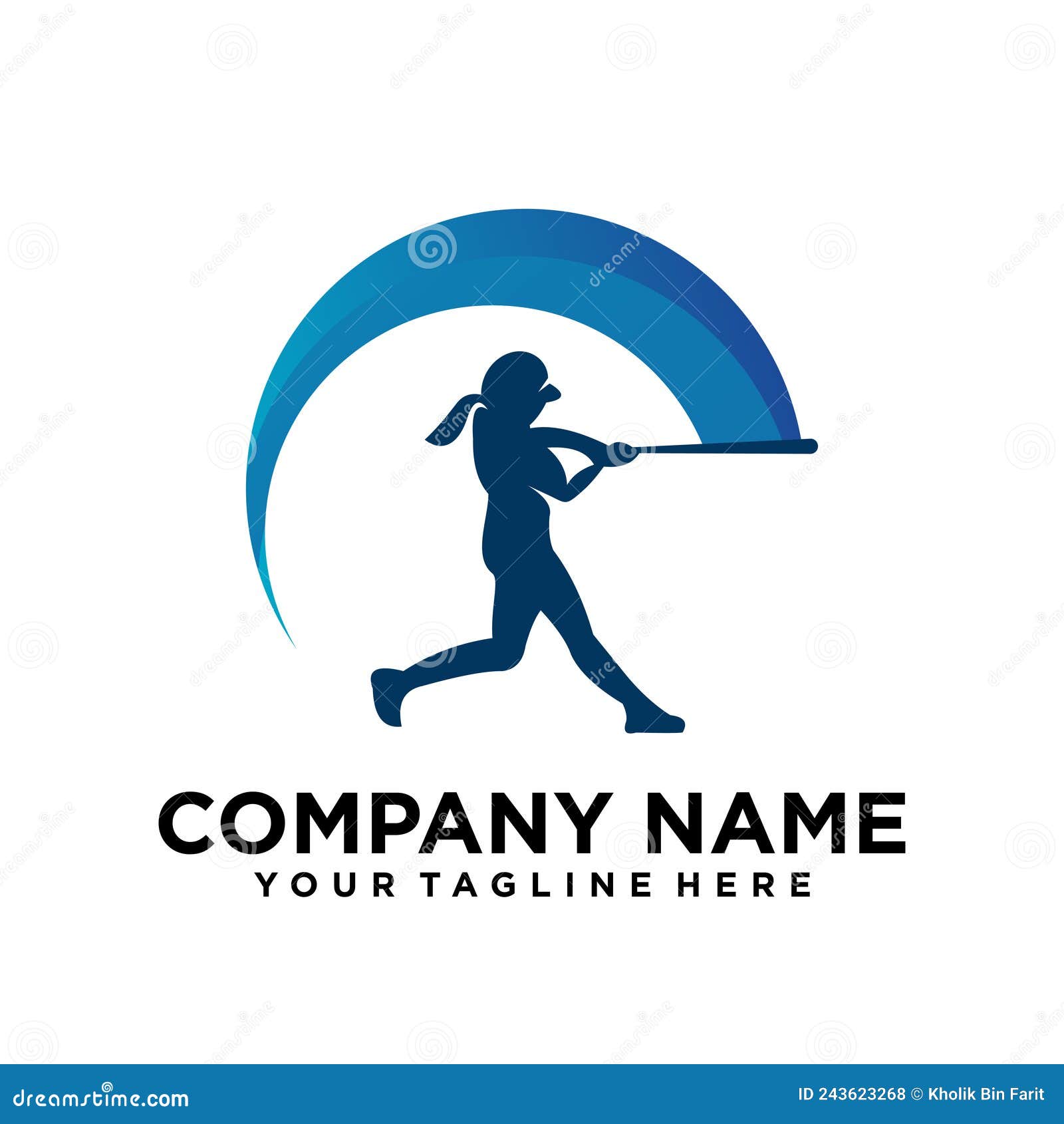 Baseball Logo Vector Design Silhouette Stock Vector - Illustration of ...