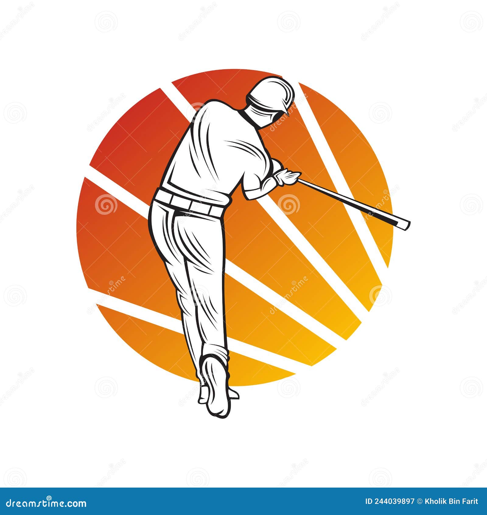 Baseball Logo Vector Design Silhouette Stock Vector - Illustration of ...