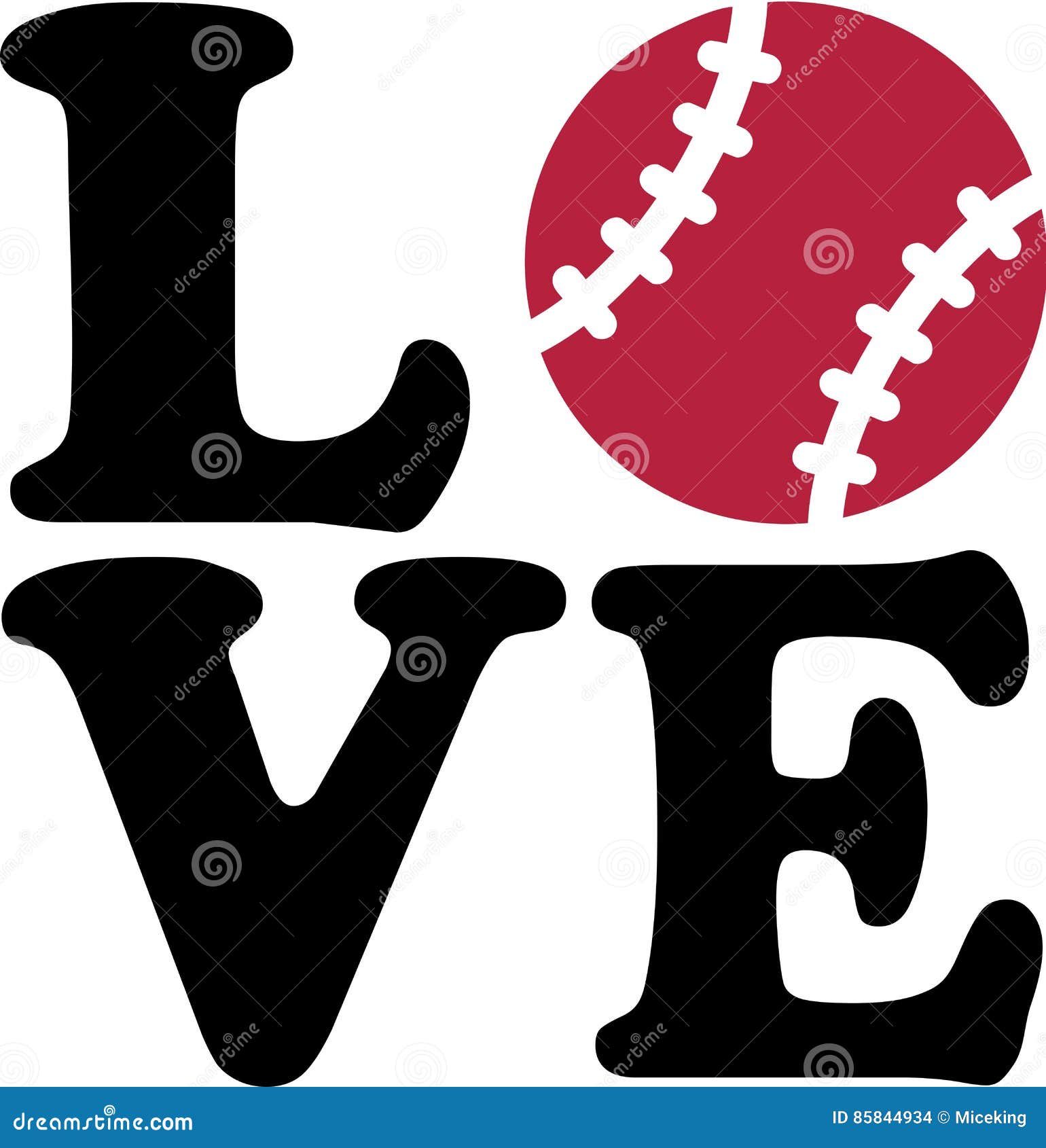 Baseball Love stock vector. Illustration of sport, baseball - 85844934