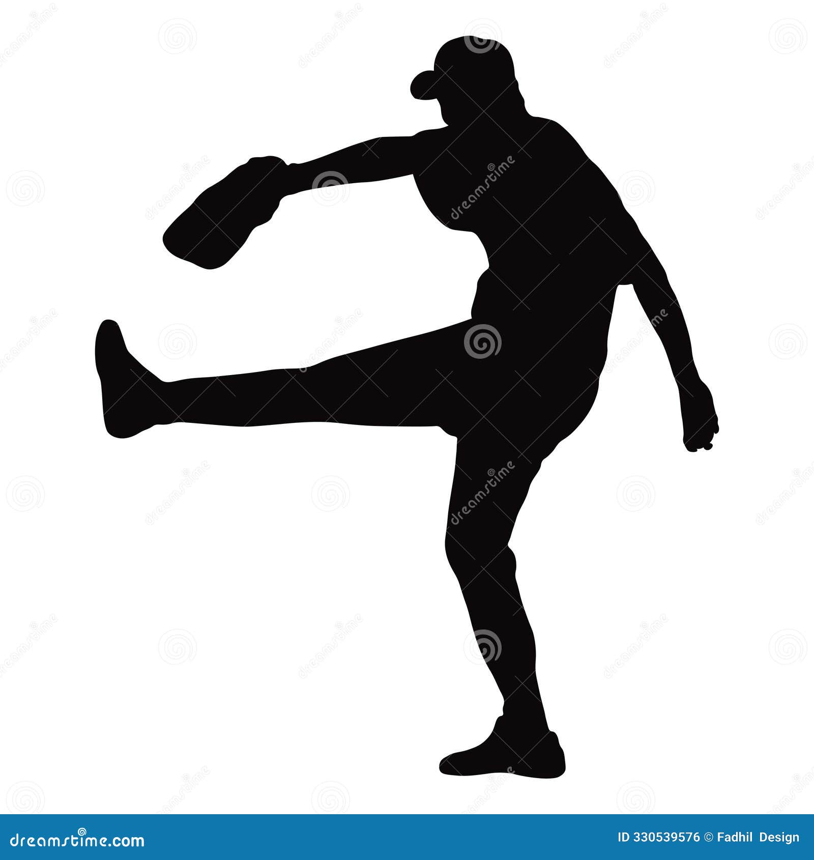 Baseball Man Silhouette stock illustration. Illustration of softball ...