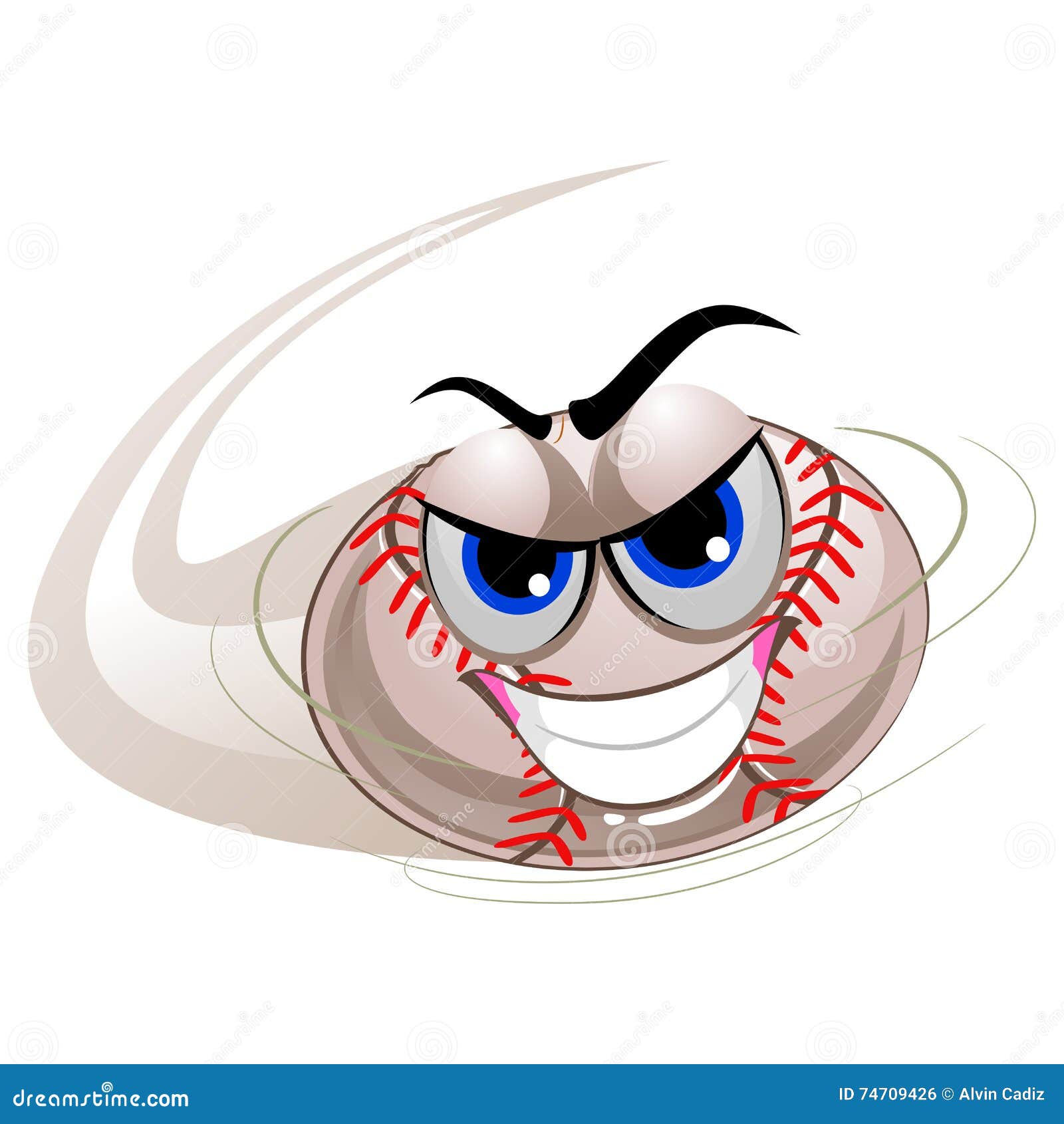 Baseball Mascot being Hit stock vector. Illustration of pitch - 74709426