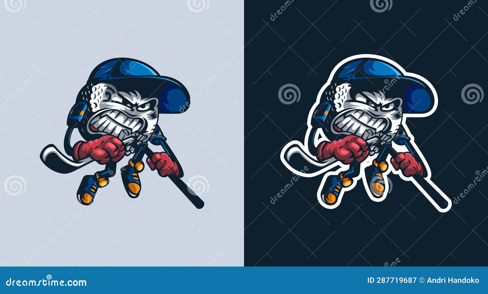 BASEBALL MASCOT LOGO stock vector. Illustration of symbol - 287719687