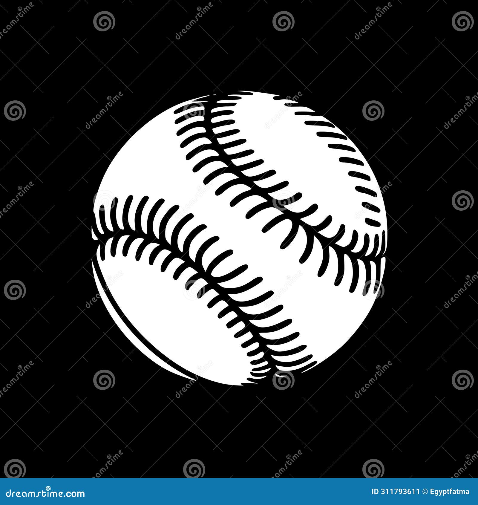 Baseball - Minimalist and Flat Logo - Vector Illustration Stock Vector ...