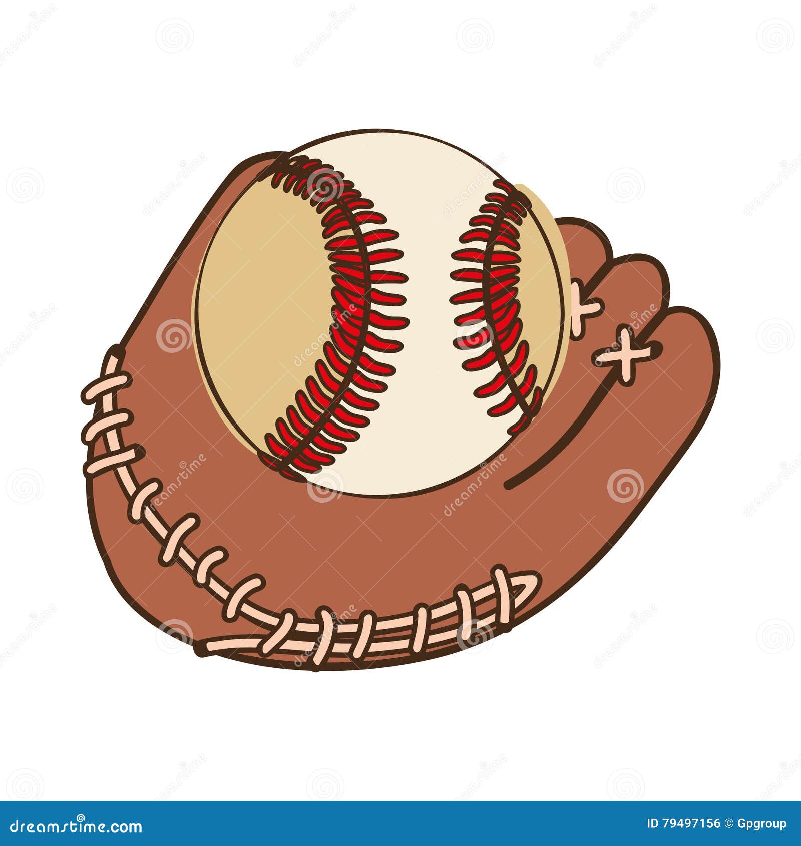 Baseball mitt icon image stock vector. Illustration of badge - 79497156