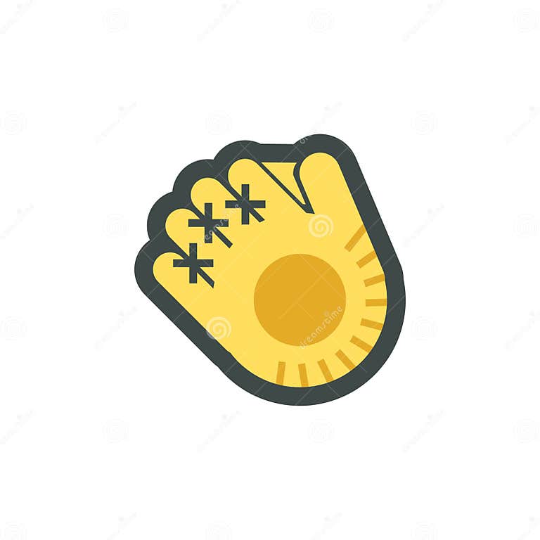 Baseball Mitt. Vector Illustration Decorative Design Stock Vector ...