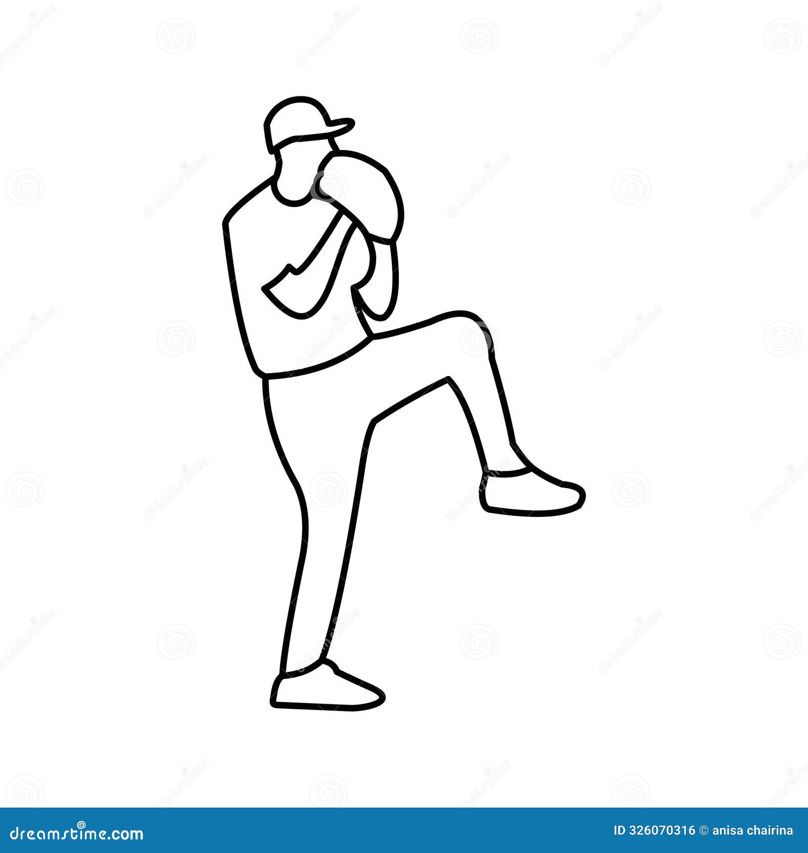 Baseball Motion Line Illustration Vector Design Stock Vector ...