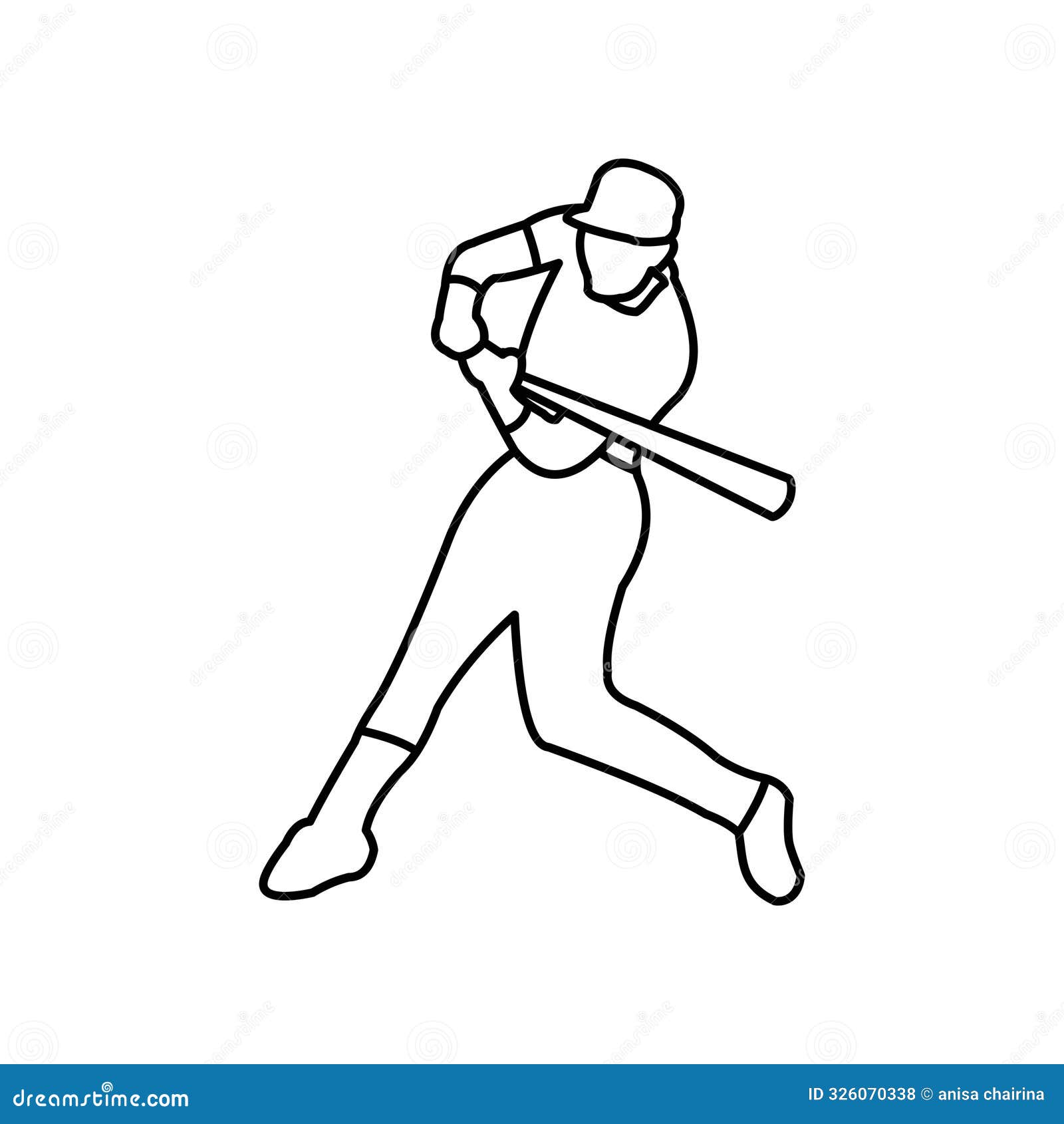 Baseball Motion Line Illustration Vector Design Stock Vector ...