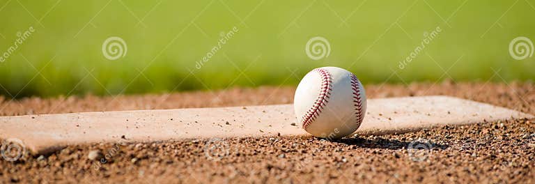 Baseball on Mound stock image. Image of sport, stitched - 5825879