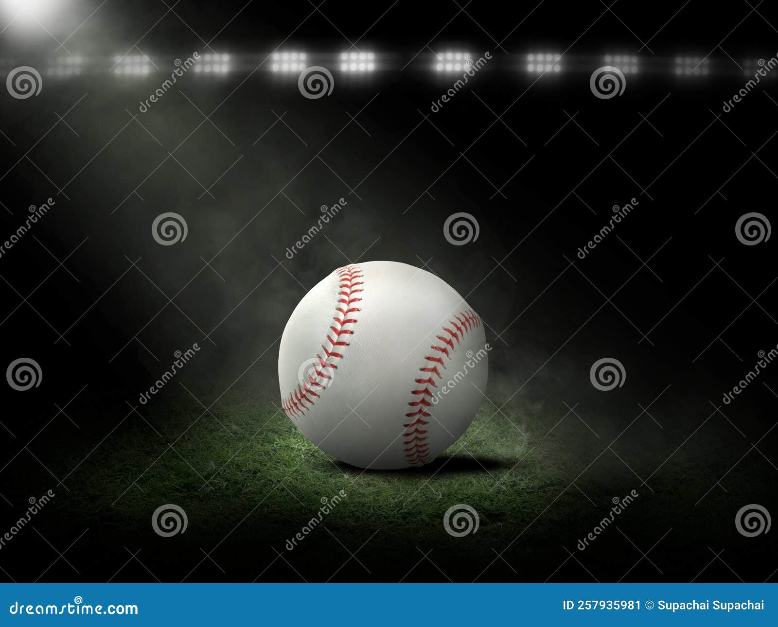 Baseball at Night Under Stadium Lights Editorial Photo - Image of black ...