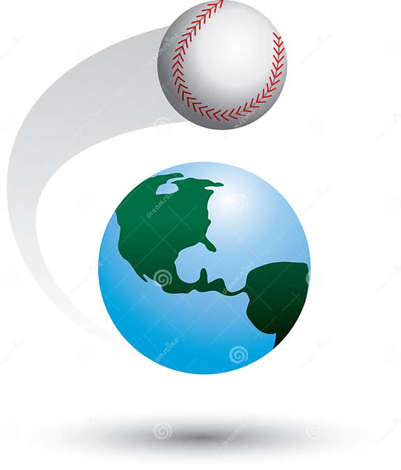 Baseball orbits earth stock vector. Illustration of foul - 8993524