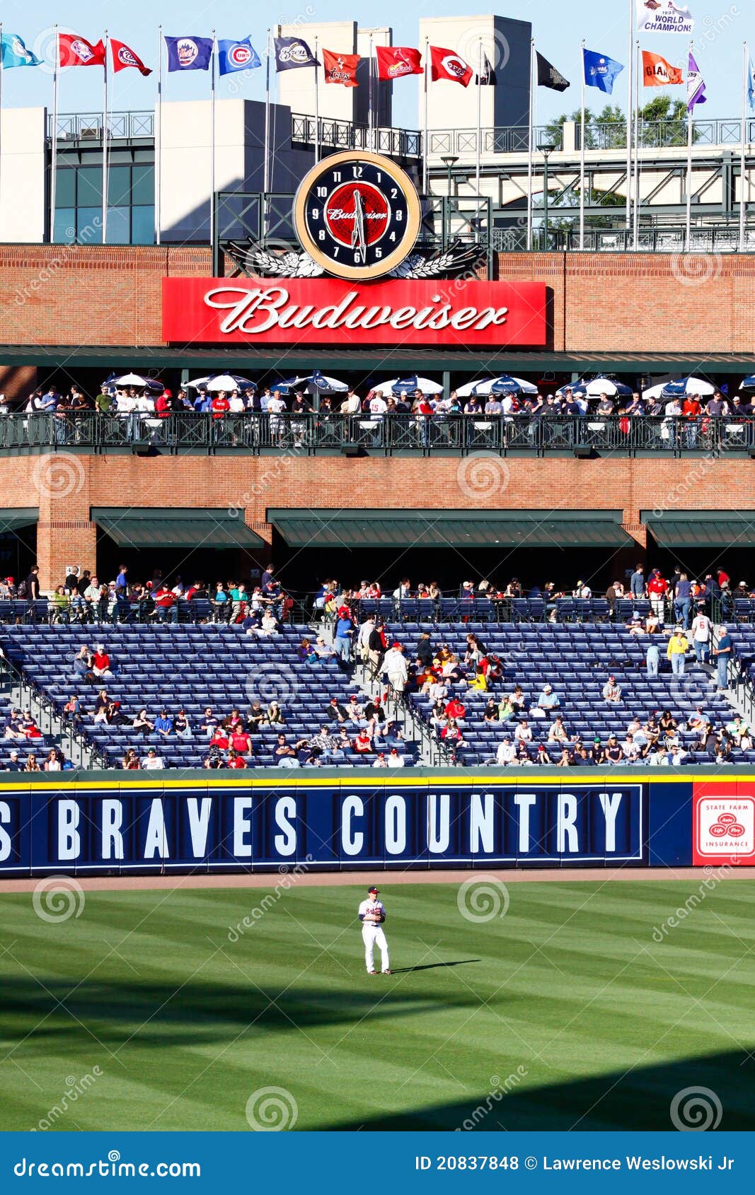 Baseball - Outfield at Turner Field Atlanta Editorial Stock Photo ...
