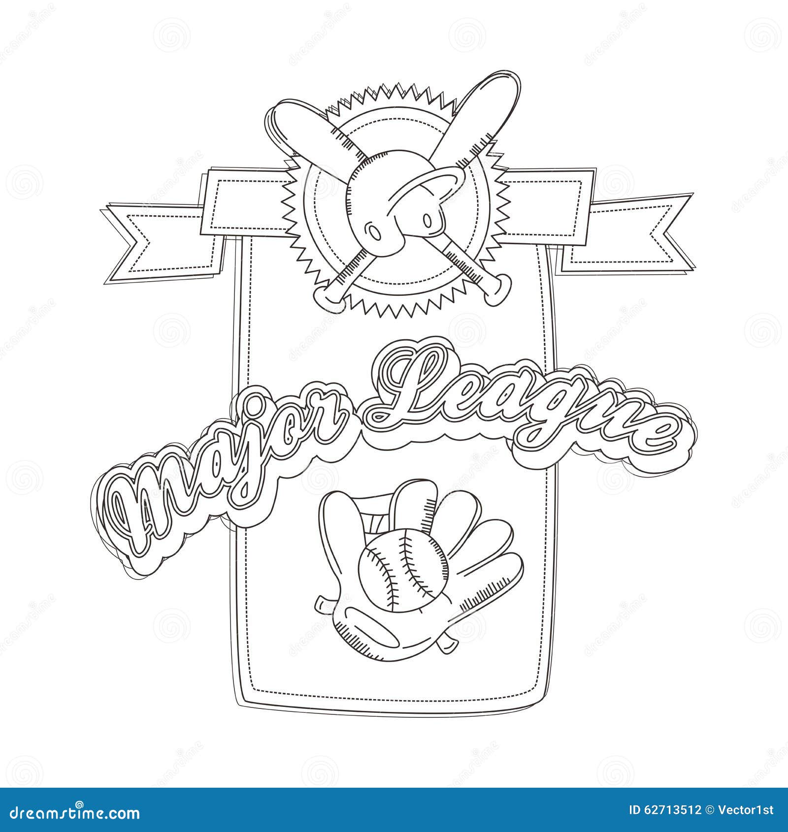 Baseball Outline Icon Art Illustration Stock Vector - Illustration of ...