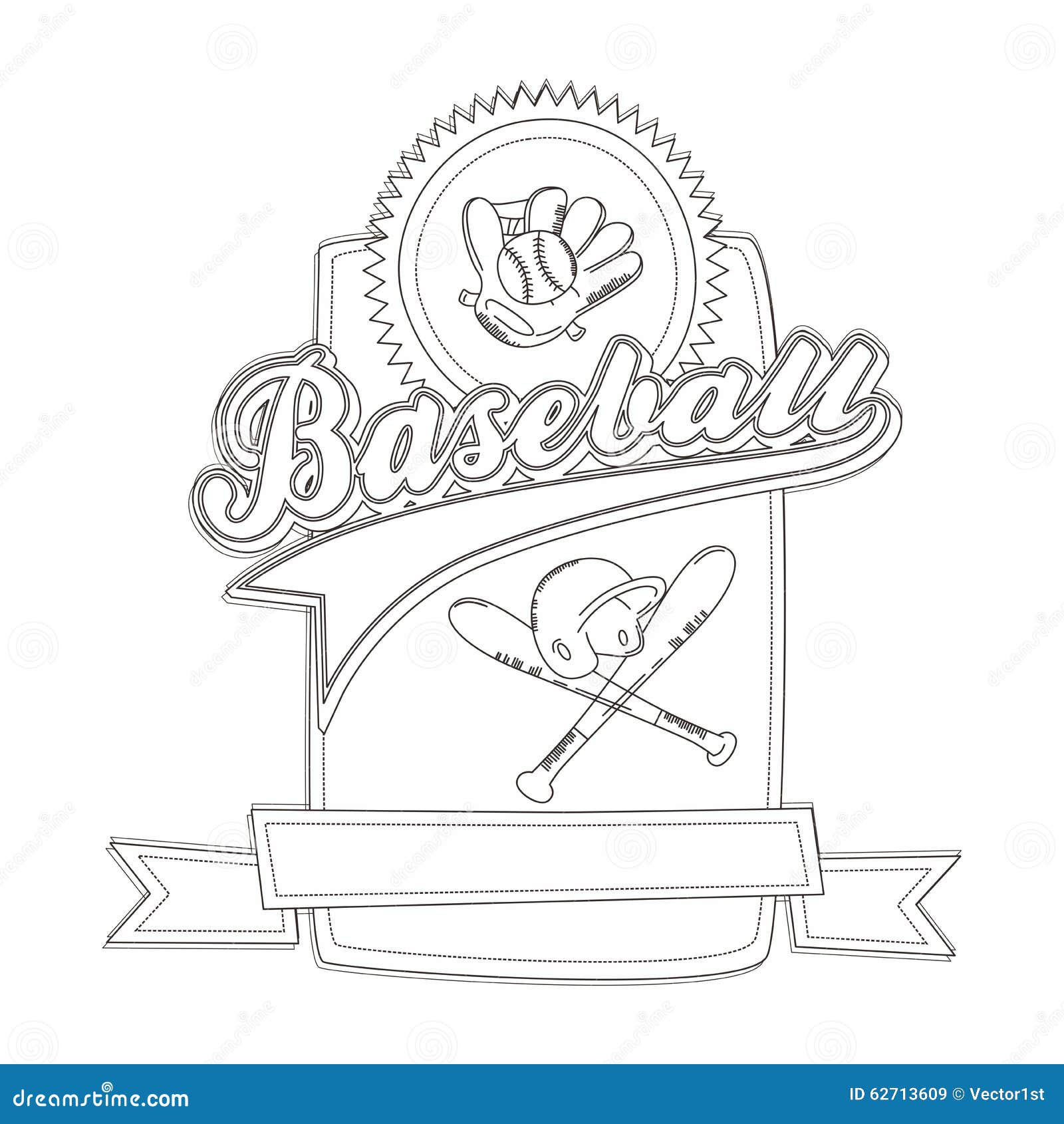 Baseball Outline Icon Art Illustration Stock Vector - Illustration of ...