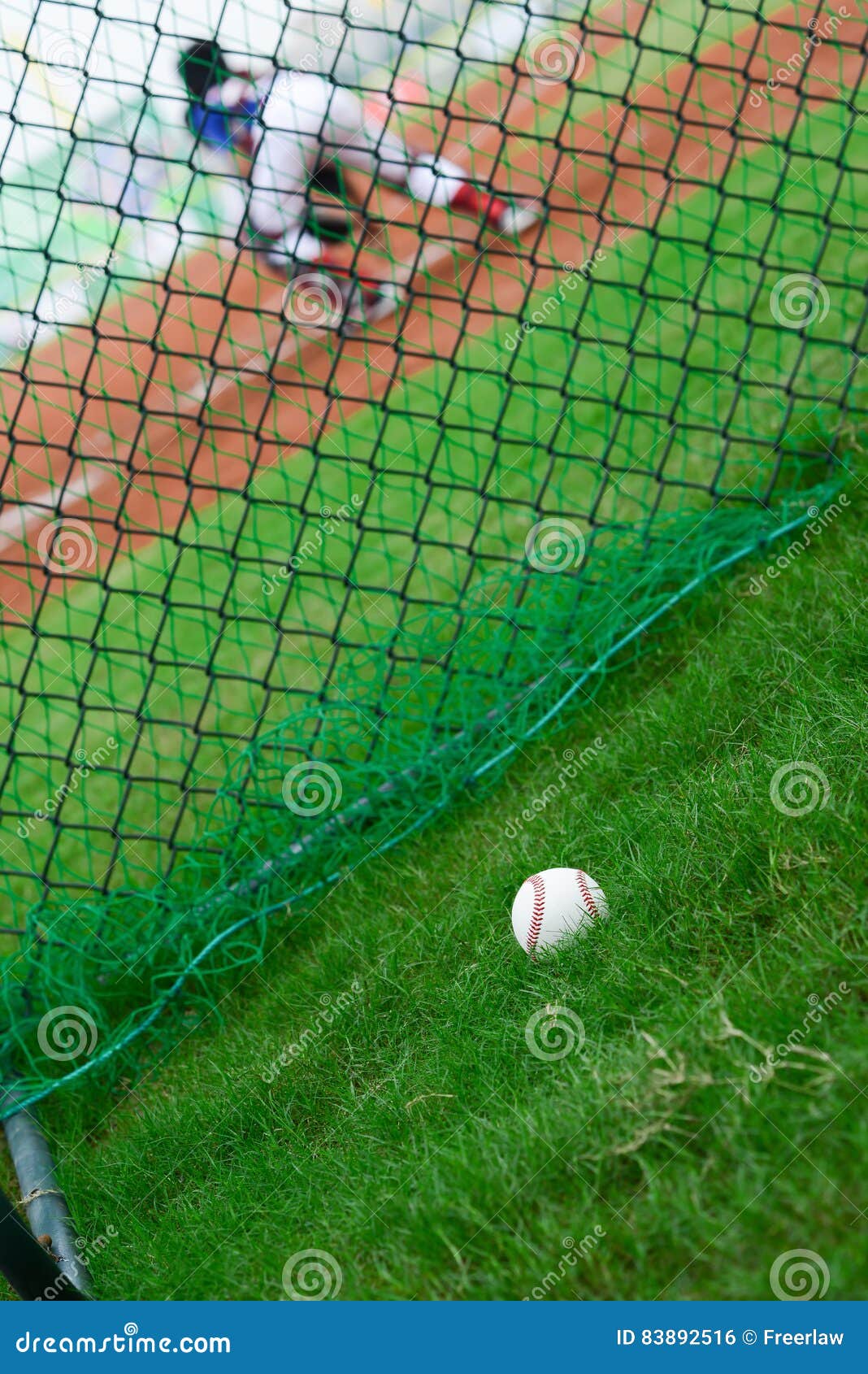 Baseball Outside of a Baseball Field with Catcher at Background Stock ...