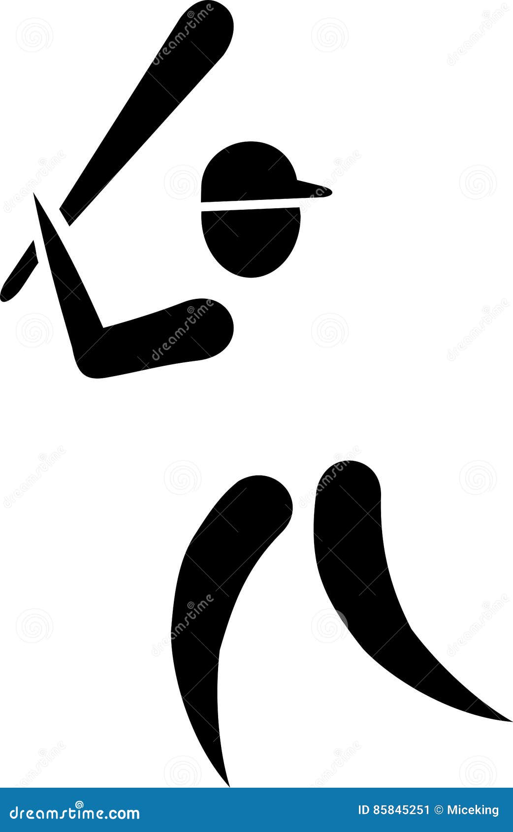 Baseball Pictogram Player stock vector. Illustration of graphic - 85845251