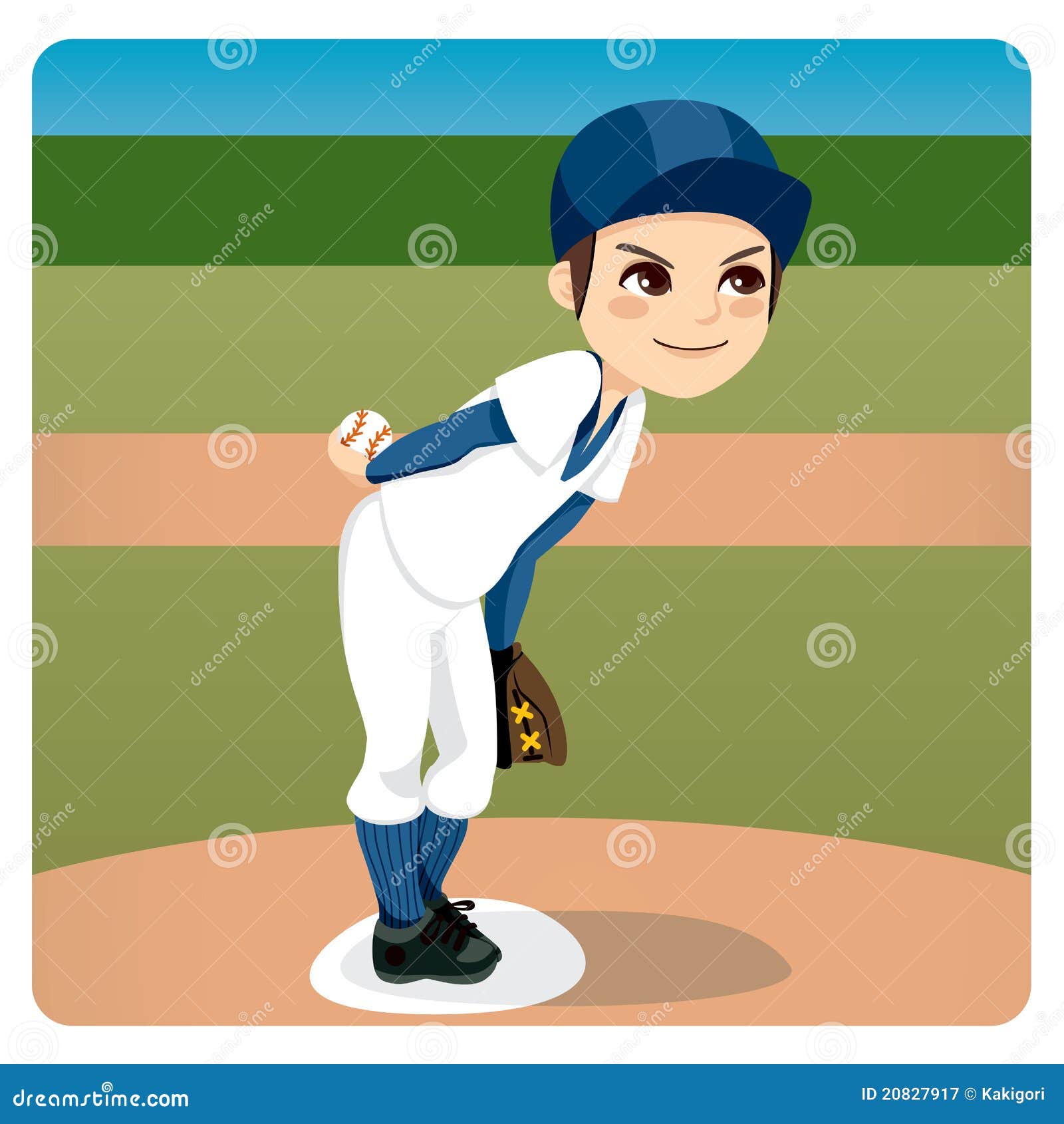 Baseball Pitcher stock vector. Illustration of league - 20827917