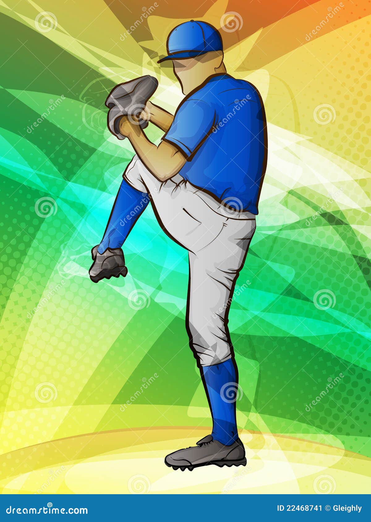 Baseball pitcher stock vector. Illustration of person - 22468741
