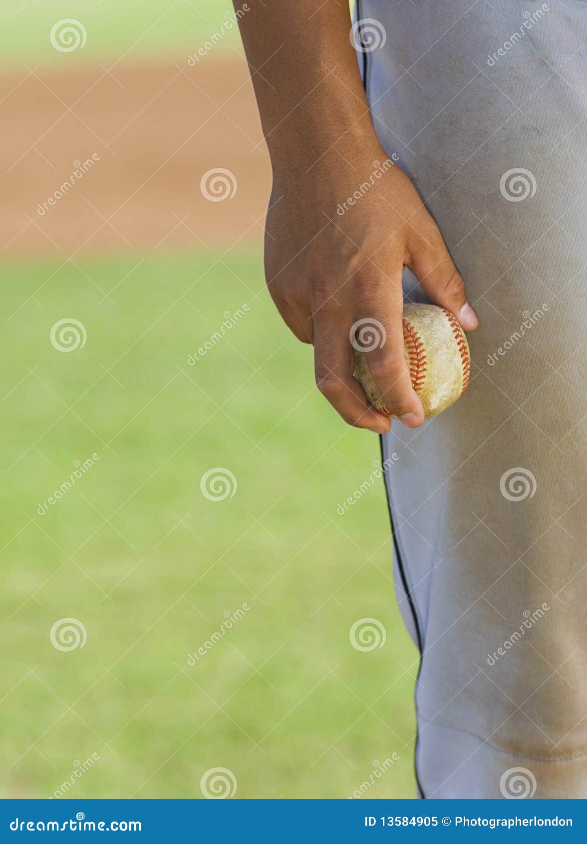 Baseball Pitcher Holding Ball Stock Image - Image of adult ...