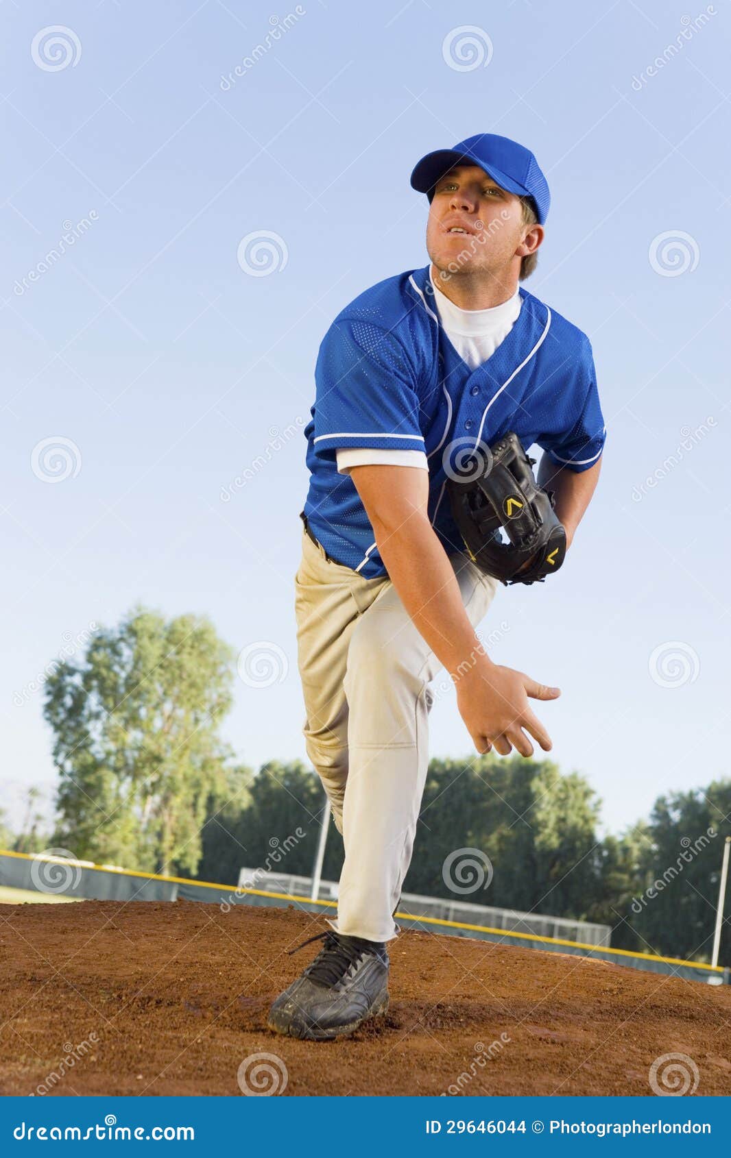 Baseball Pitcher on Mound stock photo. Image of game - 29646044