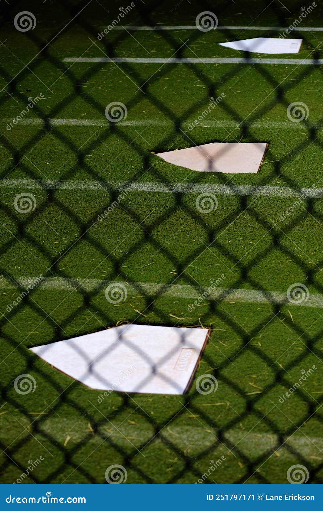 Baseball Pitcher`s Box for Warming Up Pitches Over Home Plate Stock ...