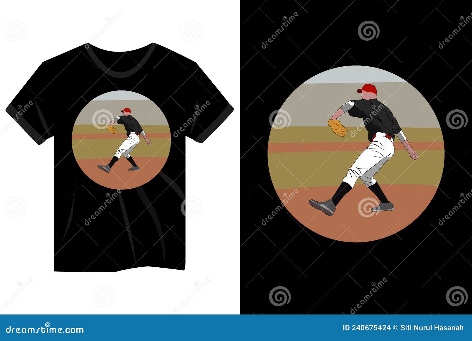 Baseball Pitcher T Shirt Design Stock Vector - Illustration of league ...