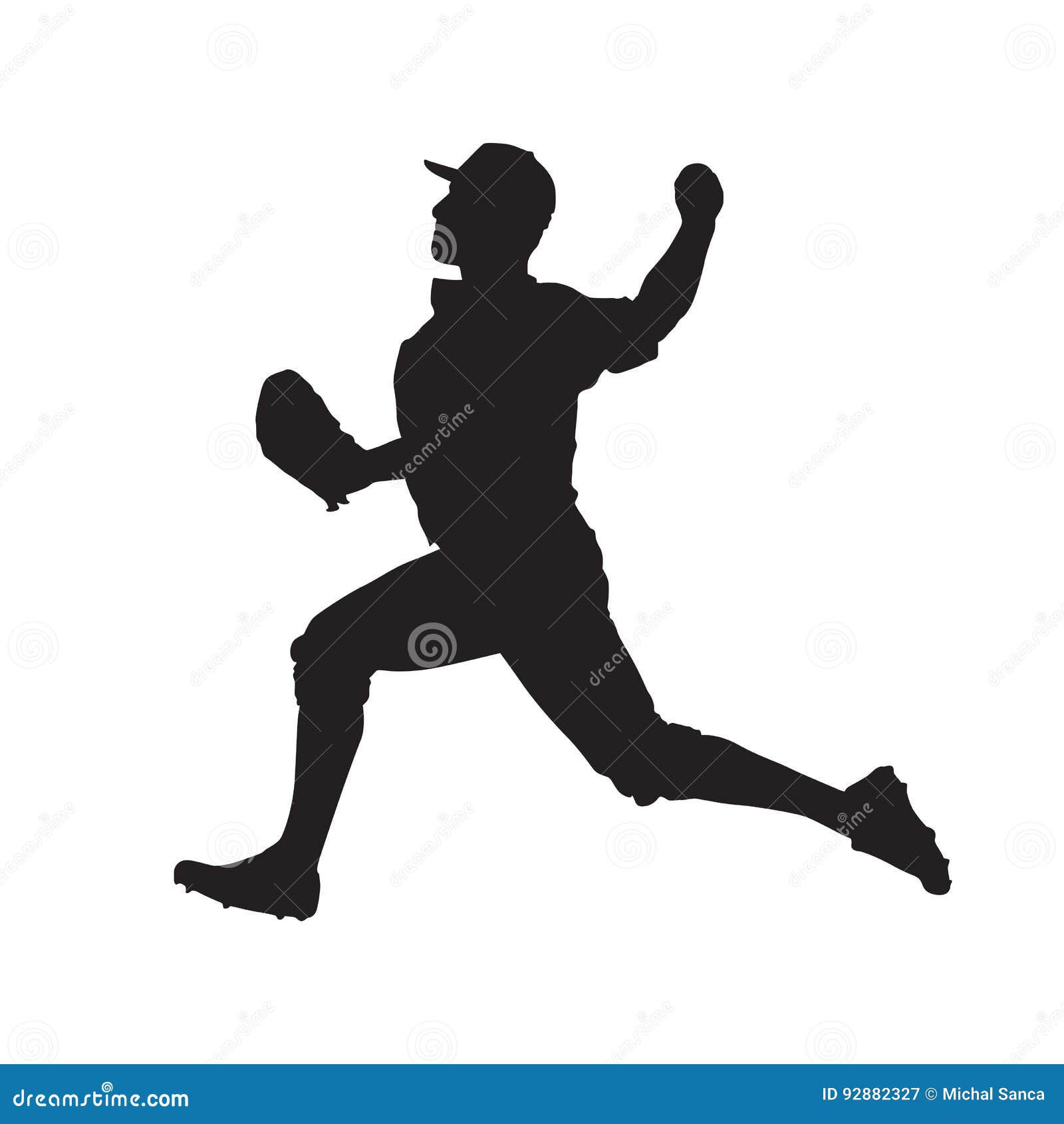 Pitcher Throwing Ball, Baseball Player Vector Illustration ...