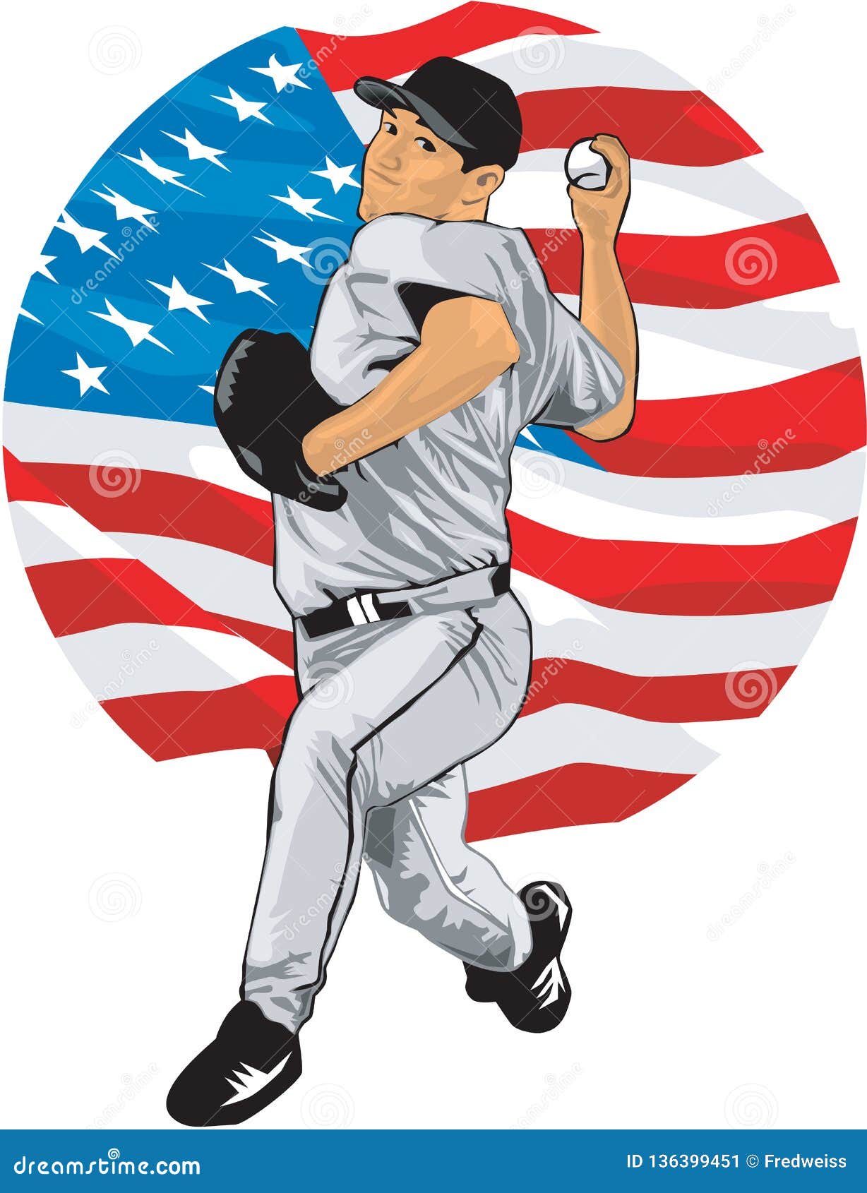 Baseball Pitcher Vector Illustration Stock Vector - Illustration of ...