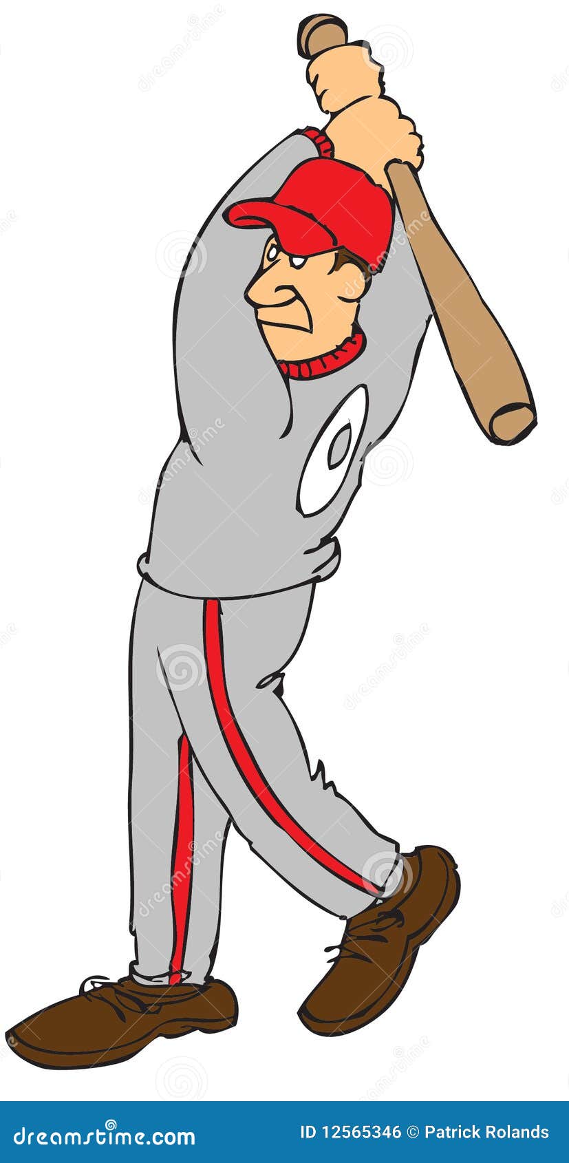 Baseball player stock vector. Illustration of double - 12565346