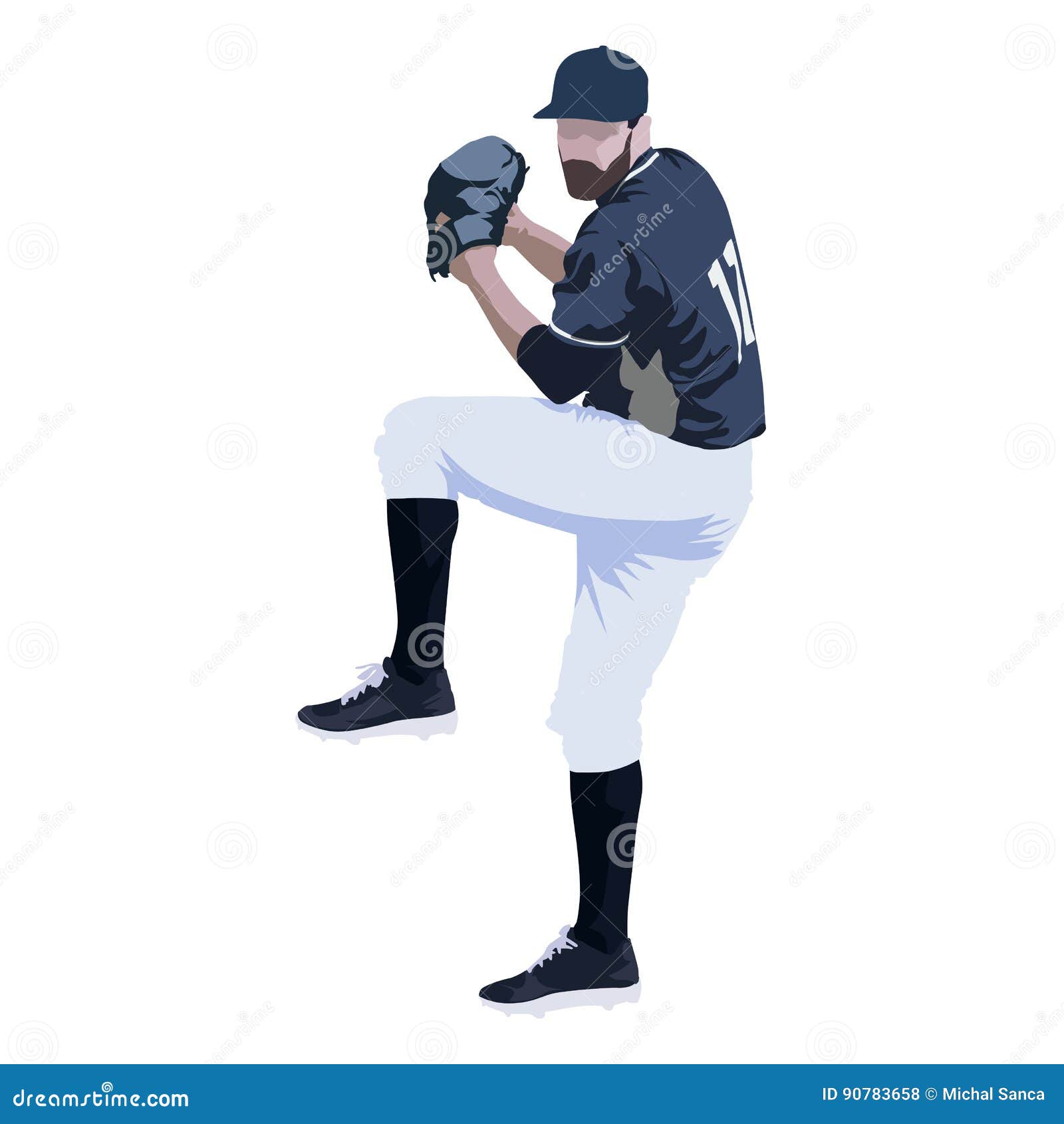Baseball Player, Abstract Vector Illustration Stock Vector ...