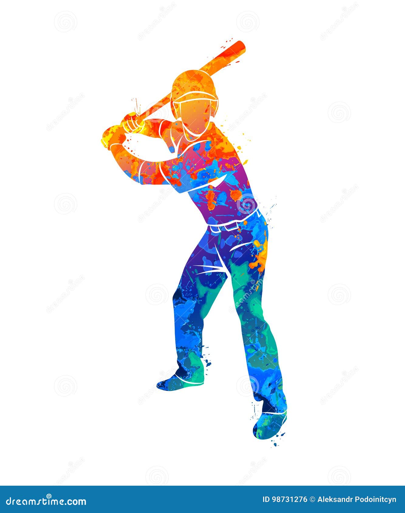 Baseball Player Batting Cartoon | CartoonDealer.com #25683413