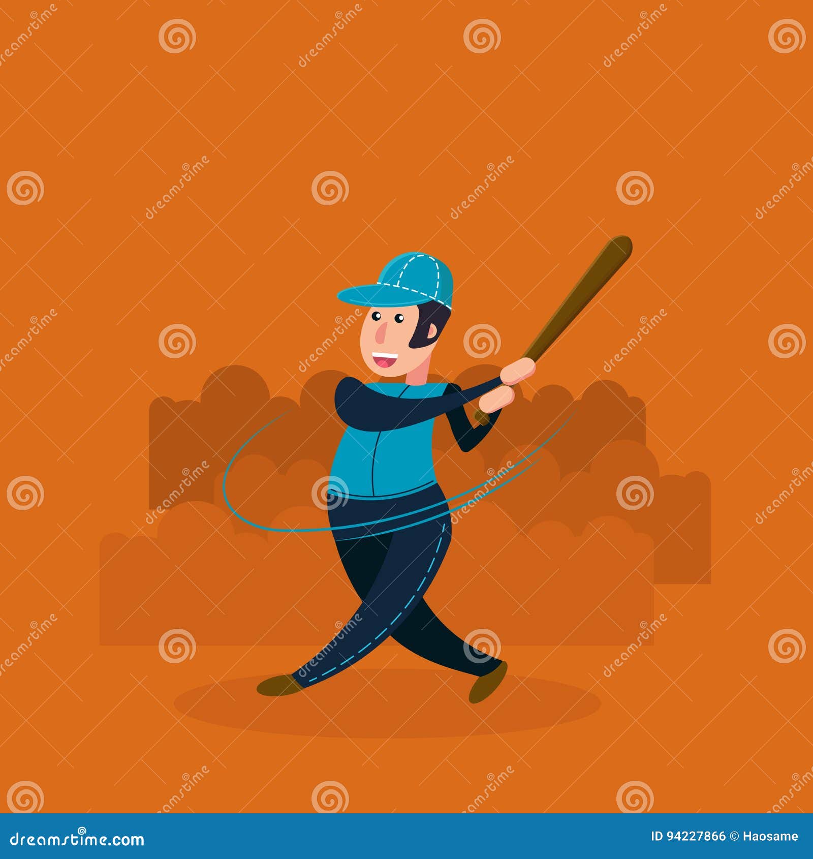 Baseball Player - Batter. Flat Vector Illustration Stock Vector ...
