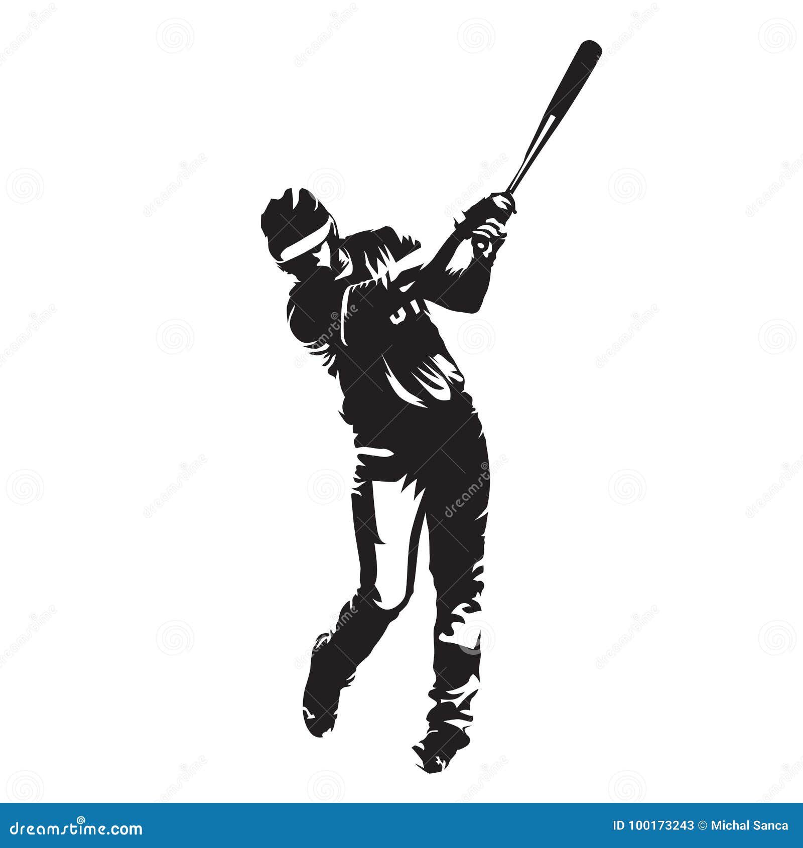 Baseball Player Batter, Vector Silhouette Stock Vector - Illustration ...