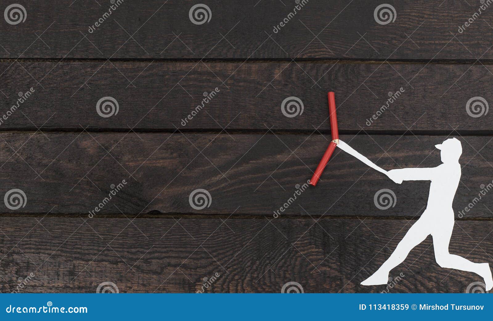 The Baseball Player Beating and Breaking Stick Stock Image - Image of ...