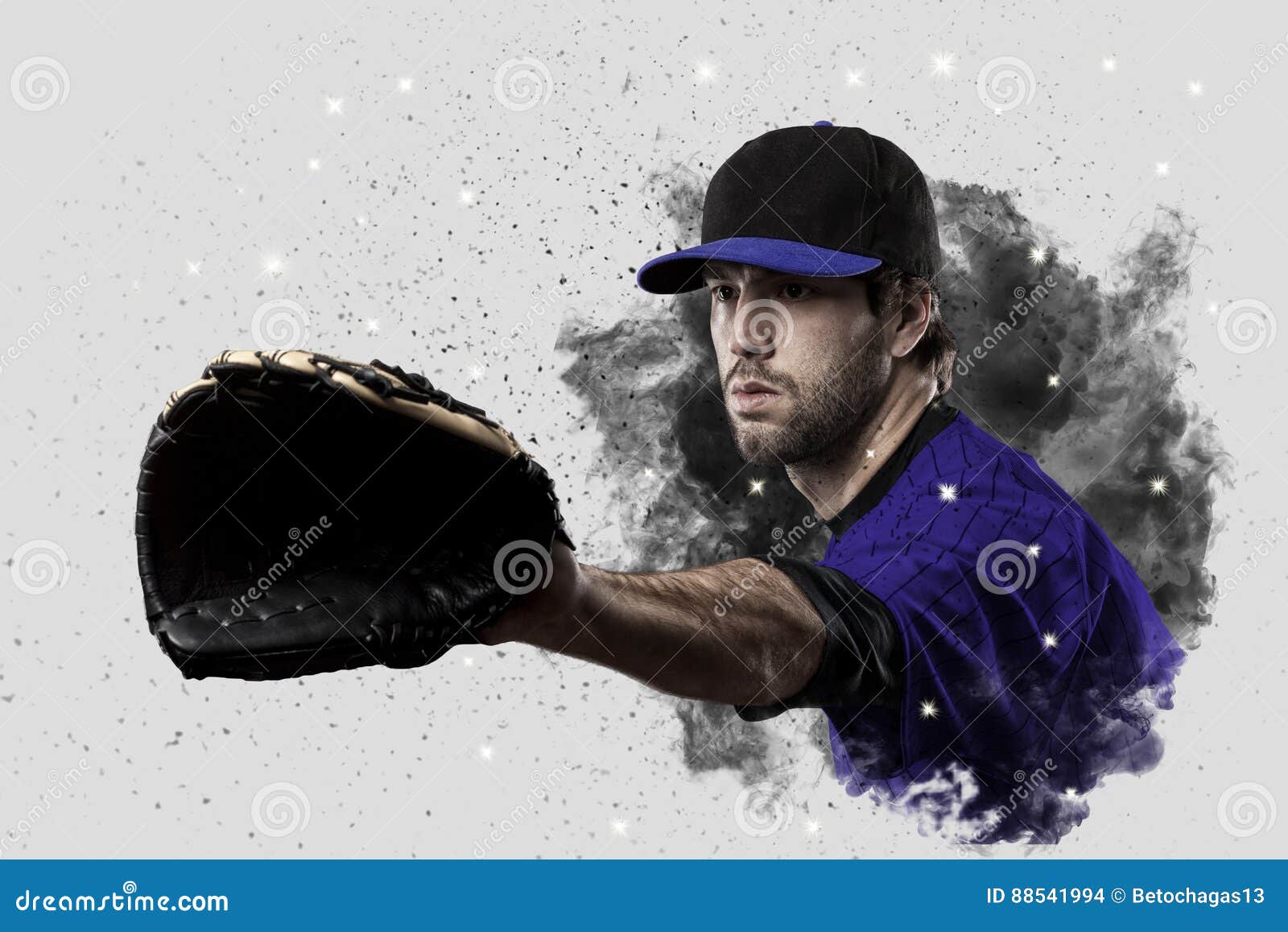 Baseball Player stock photo. Image of blue, athlete, batting - 88541994