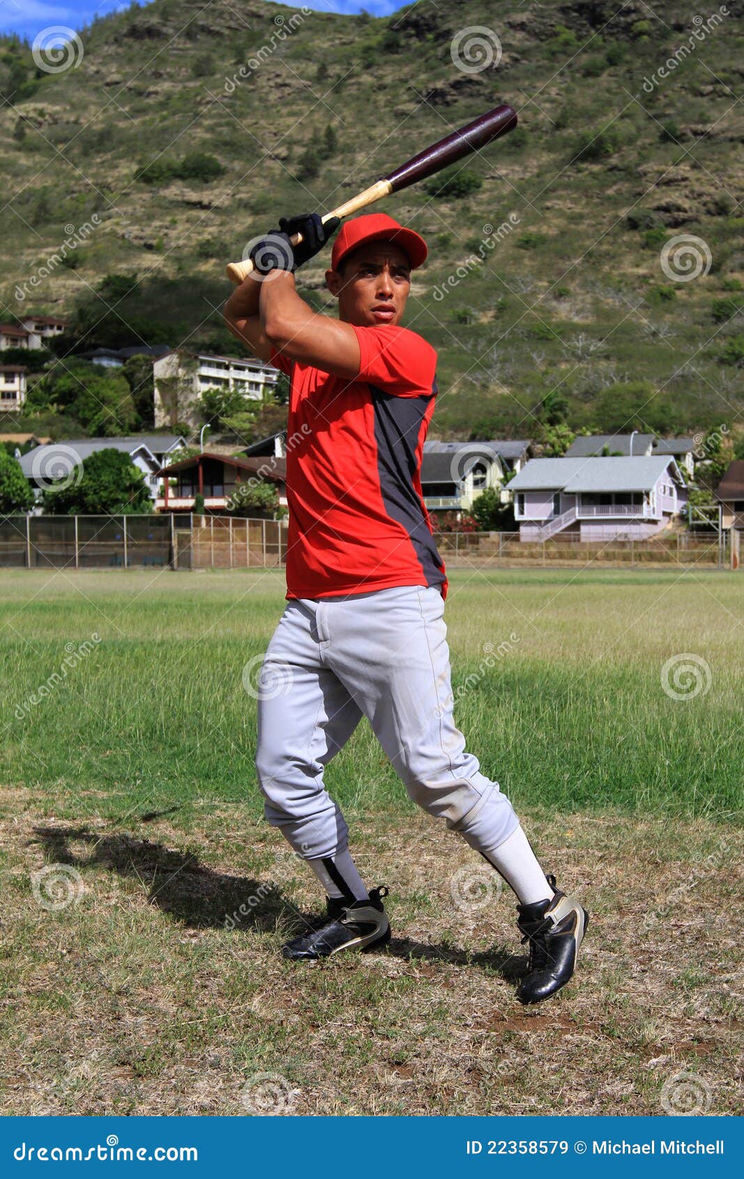 Baseball Player Focuses at Bat Stock Image - Image of male, glove: 22358579
