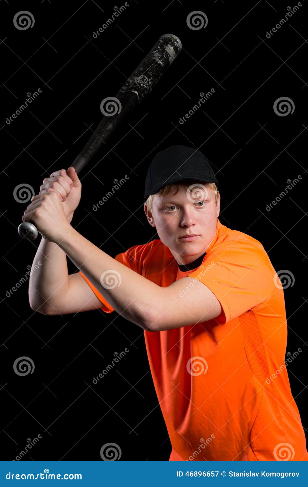 Baseball Player Getting Ready To Hit Batsman Stock Image - Image of ...