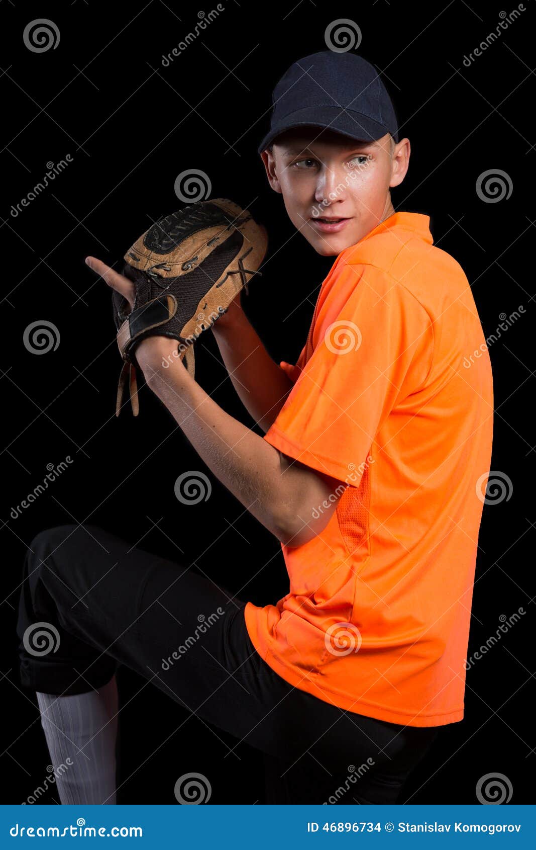 Baseball Player Getting Ready To Throw the Ball Stock Photo - Image of ...